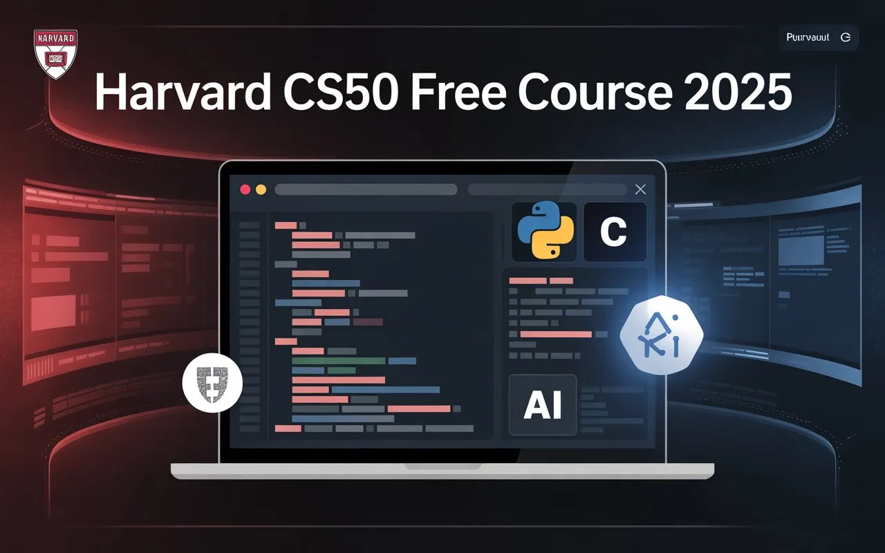 Harvard Computer Science FREE Course 2025 – Learn Python, C, AI & More From Harvard Without ...