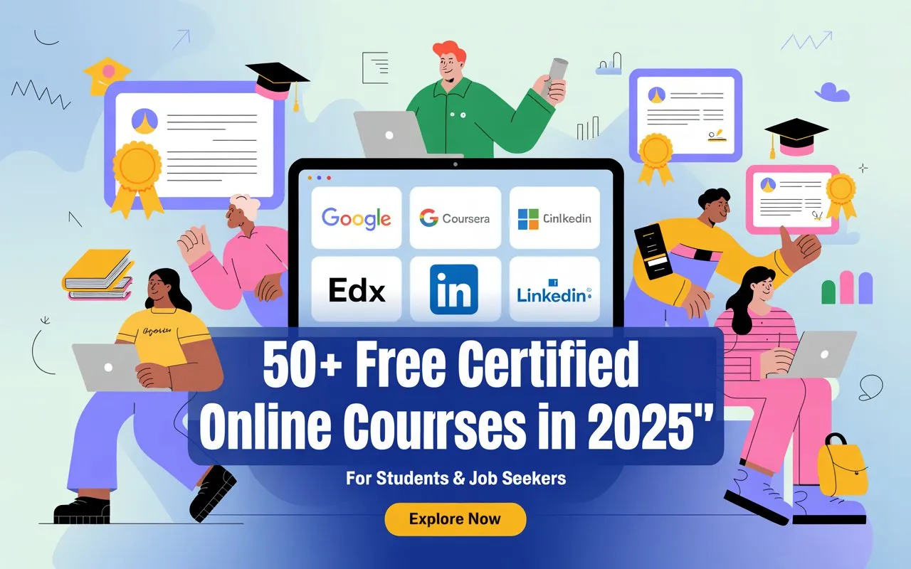 50+ Free Online Courses With Certificate For Students & Professionals ...
