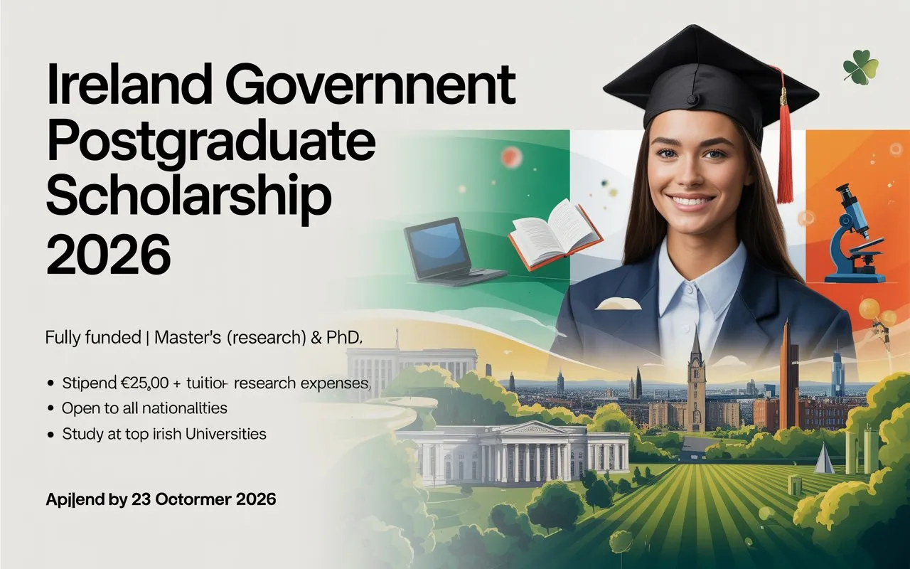 Ireland Government Postgraduate Scholarship 2026 | Fully Funded - Scholarshipscholar